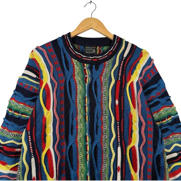 COOGI | Sweaters | Vintage Coogi 3d Knit Striped Textured Sweater L ...